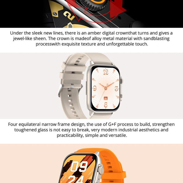 COLMI C81 Bluetooth Calling Smart Watch - Orange – New World