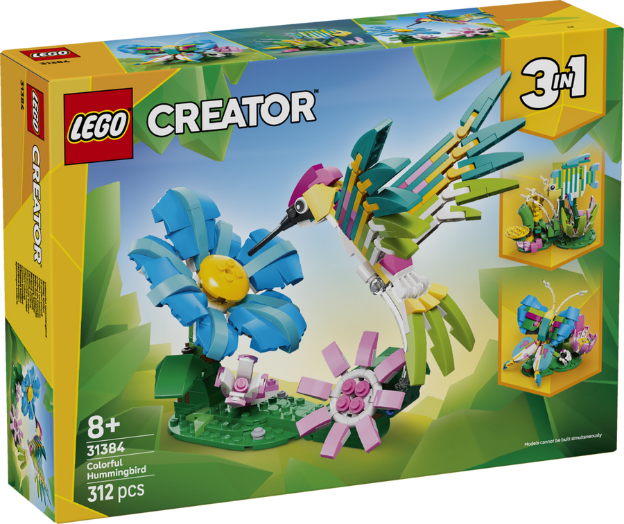 31384 LEGO® Creator 3-in-1 Wild Animals: Colourful Hummingbird – New World