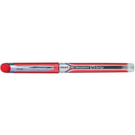 Pilot Hi-Tecpoint V5 Grip Rollerball Fine Tip - Red Ink – New World