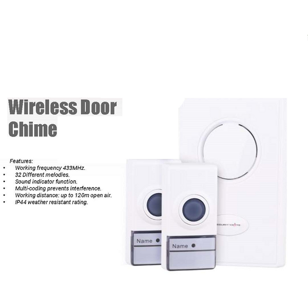 SecurityMate Wireless Door Chime with 2 transmitters - SMWDC2 – New World