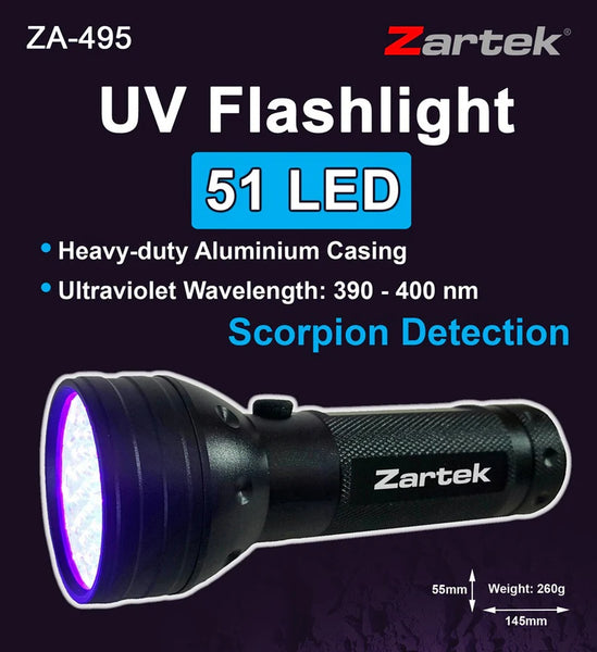 Zartek ZA-490 UV Flashlight 9 LED – New World