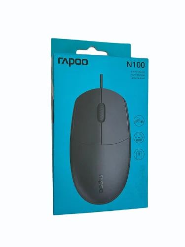 Rapoo N100 Wired Mouse - Black – New World