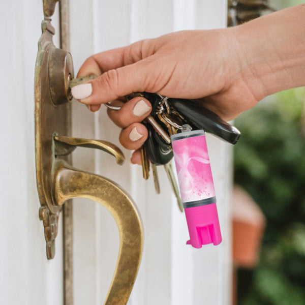 Sabre Red KR-NBCF-02 Compact Pink Pepper Spray/ key chain attachment ...