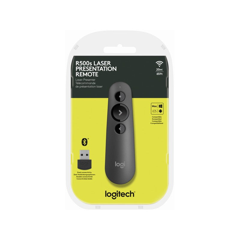 Logitech R500s Laser Pointer - Black – New World
