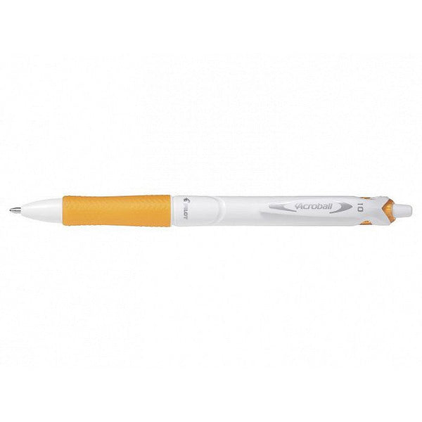 Pilot Acroball Pure White Pen 1.0 - Orange Ink – New World