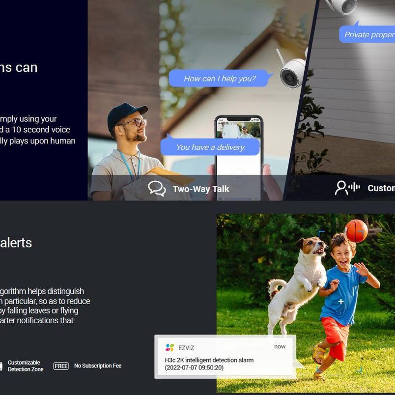 EZVIZ H3C 3MP 2K AI Powered Colour Night Vision WiFi Security Camera – New World