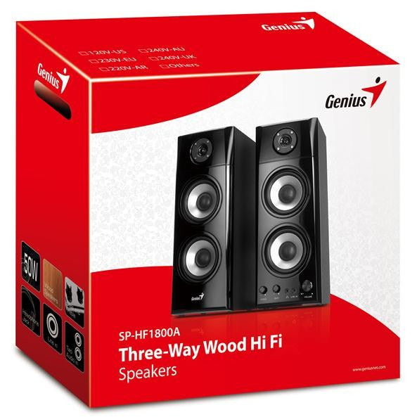 Genius Wooden 2.0 PC Speakers 50W RMS - HF-1800A – New World