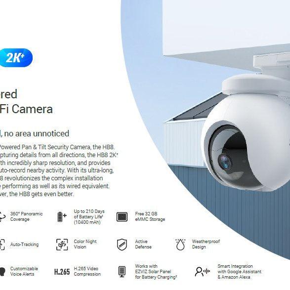 Ezviz HB8 Battery Pan & Tilt Wifi Camera – New World
